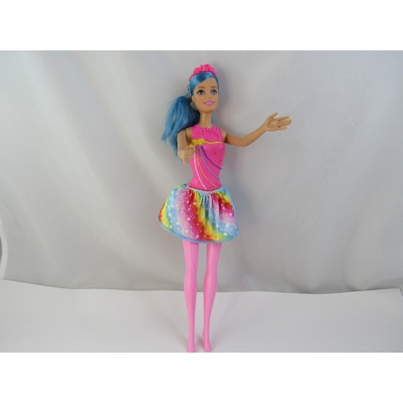 Mattel | Toys | Barbie Dreamtopia Doll Blue Pink Hair Blue Top Rainbow ...
